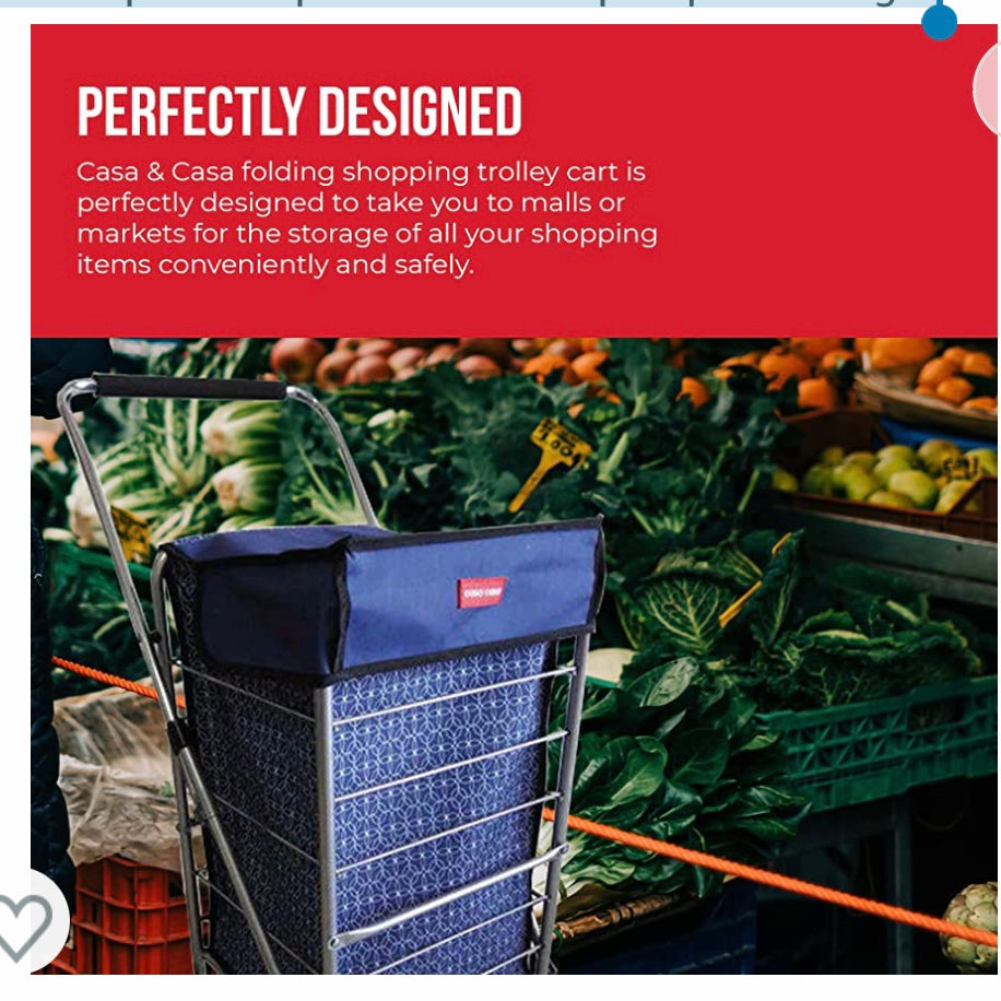 Casa & Casa Geometric 4 Wheel Shopping Trolley – Mayors Sports and Menswear
