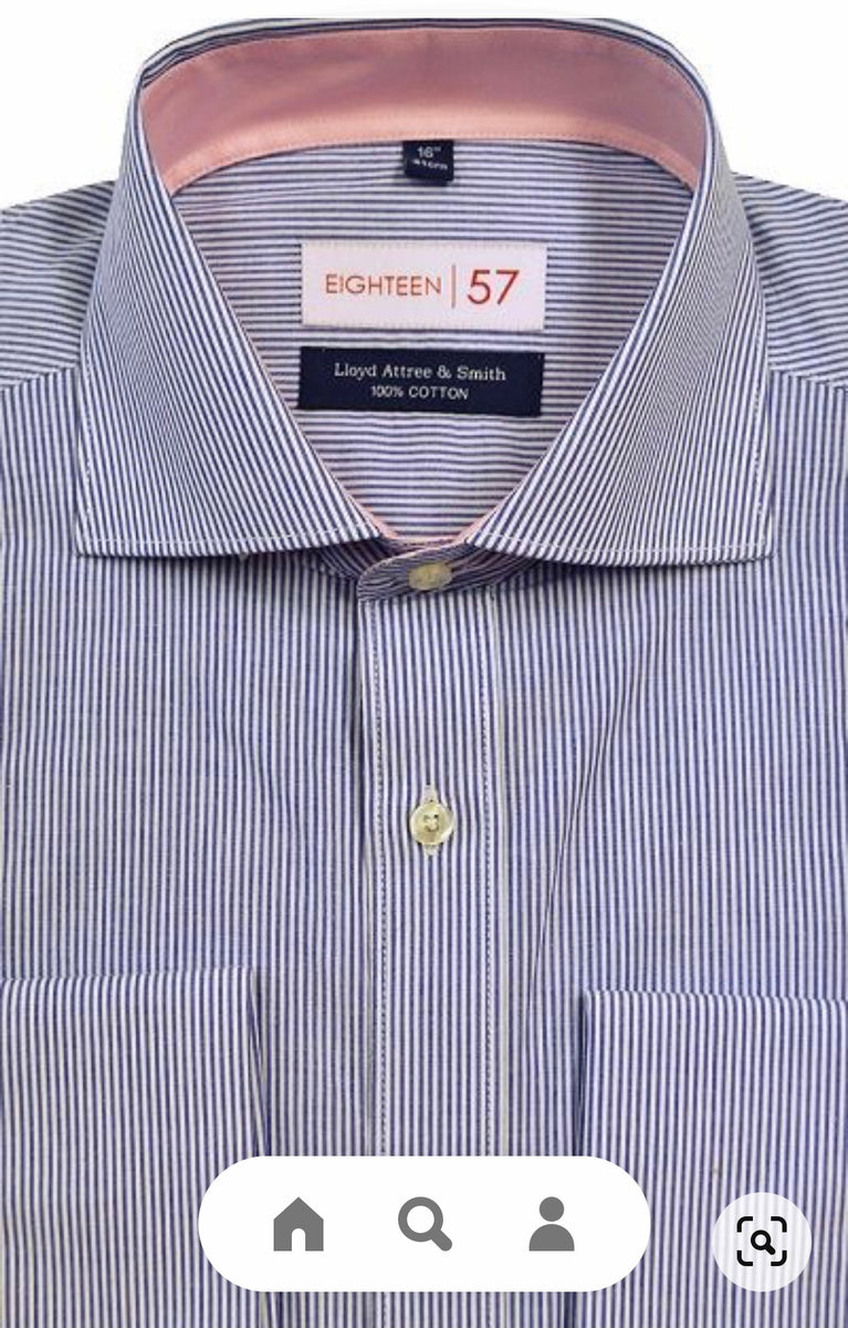 Lloyd Attree & Smith Formal Blue Stripe Shirt – Mayors Sports and Menswear